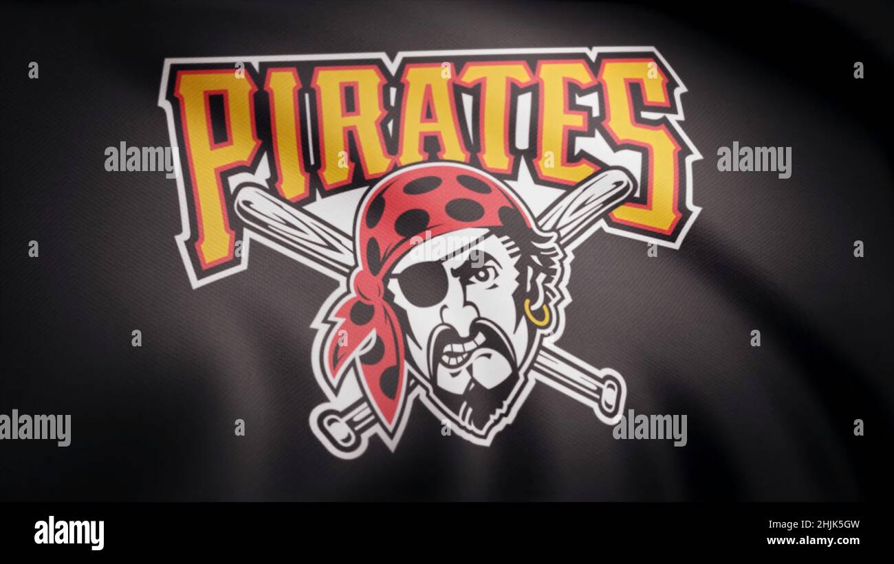 Flag of the Baseball Pittsburgh Pirates, american professional baseball ...