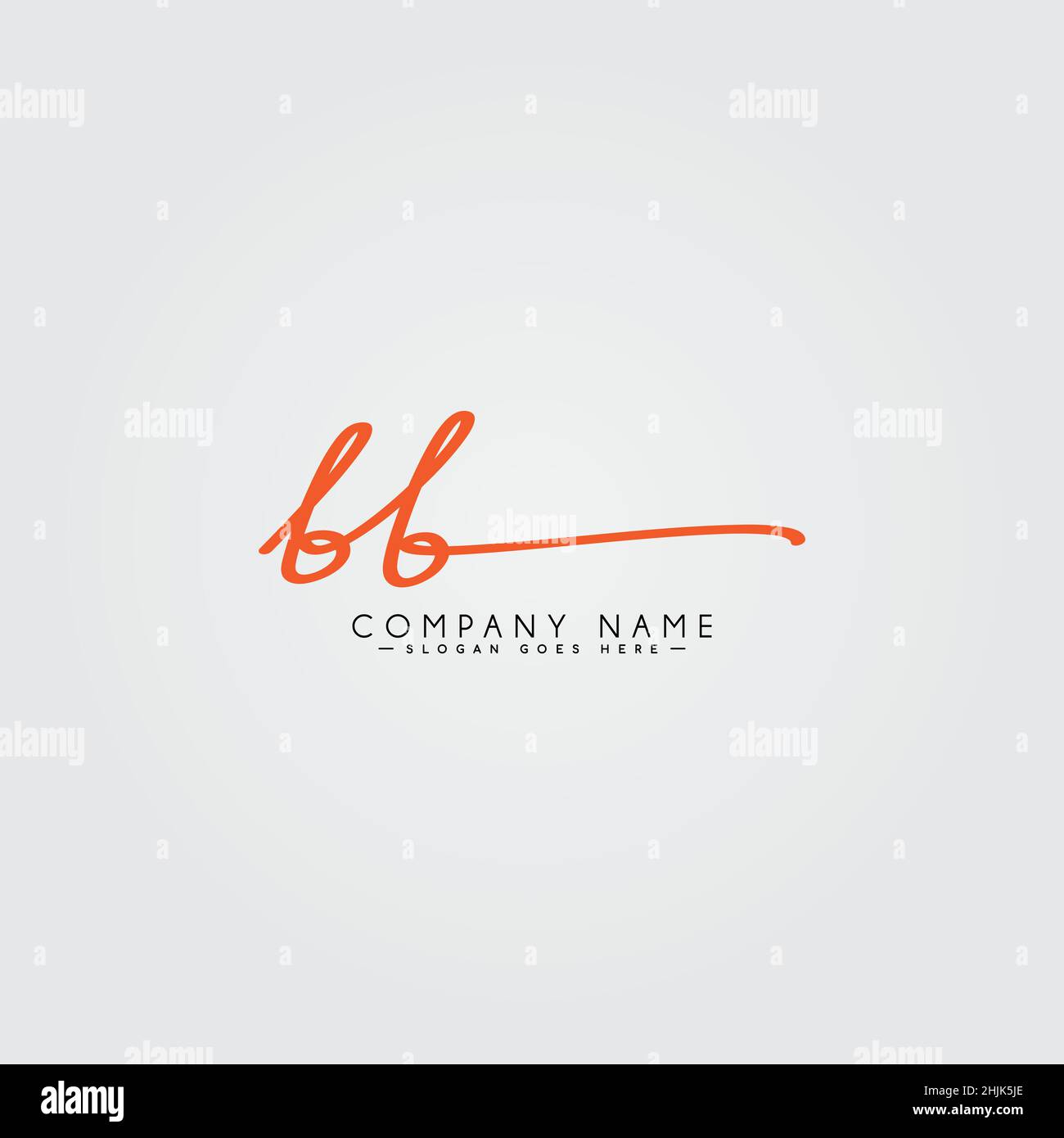 Initial Letter BB Logo - Hand Drawn Signature Logo - Simple Vector Logo ...