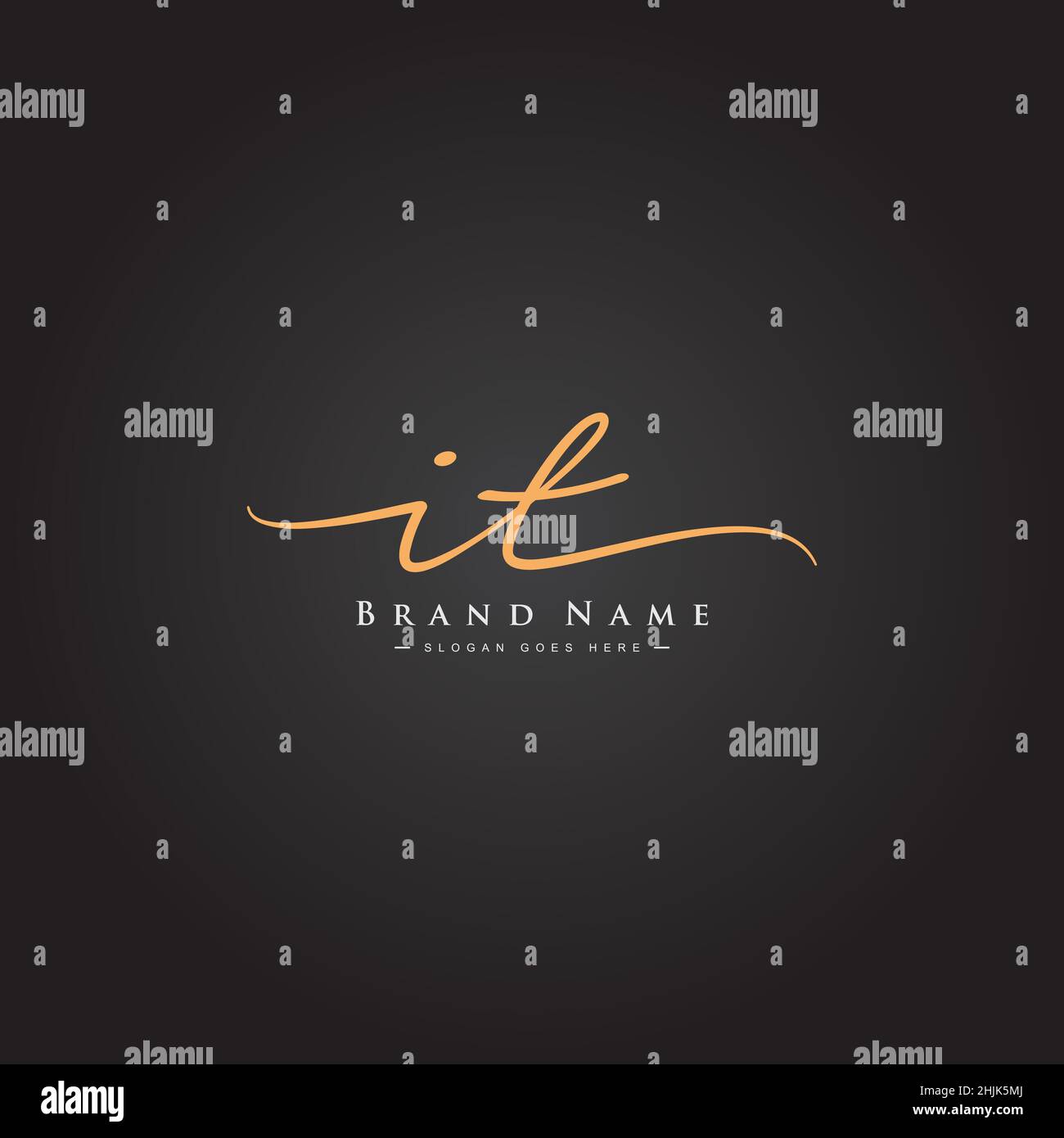 Initial Letter IT Logo - Handwritten Signature Logo - Simple Vector ...