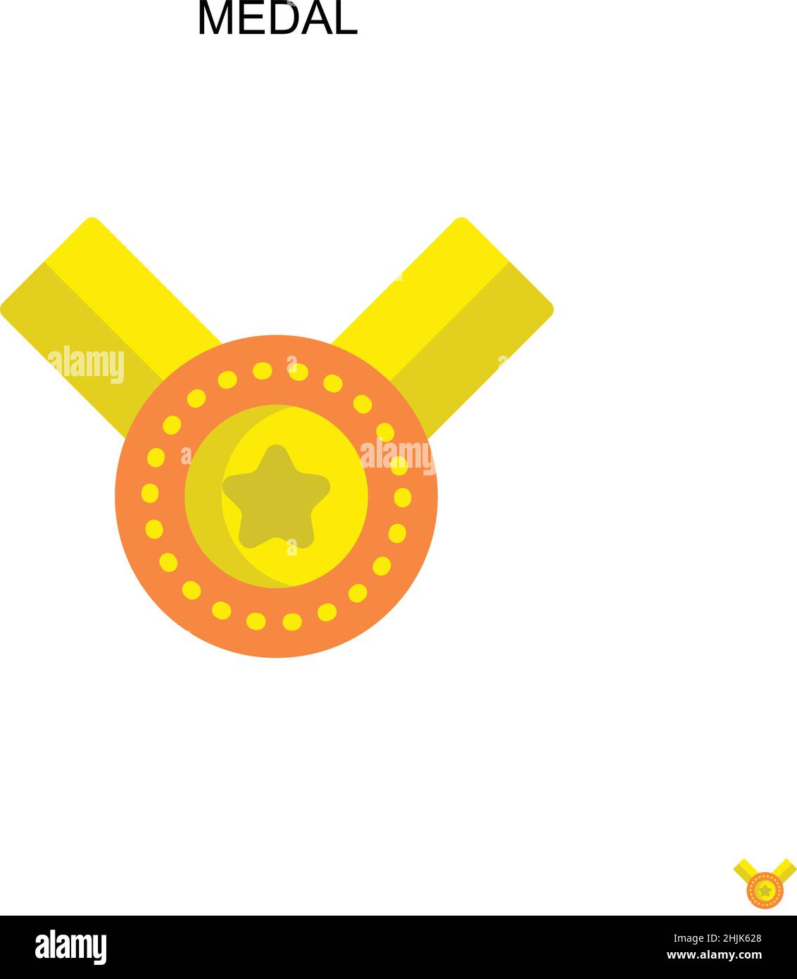 Medal Simple vector icon. Illustration symbol design template for web ...