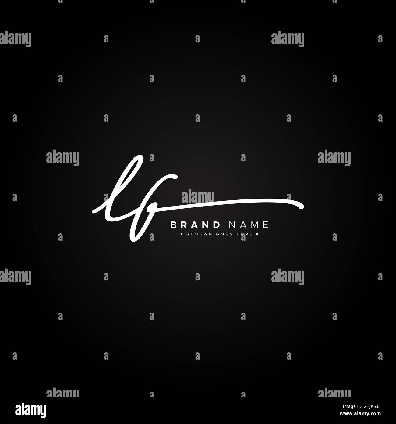 Initial Letter LF Logo - Handwritten Signature Logo - Simple Vector Logo in Signature Style for ...