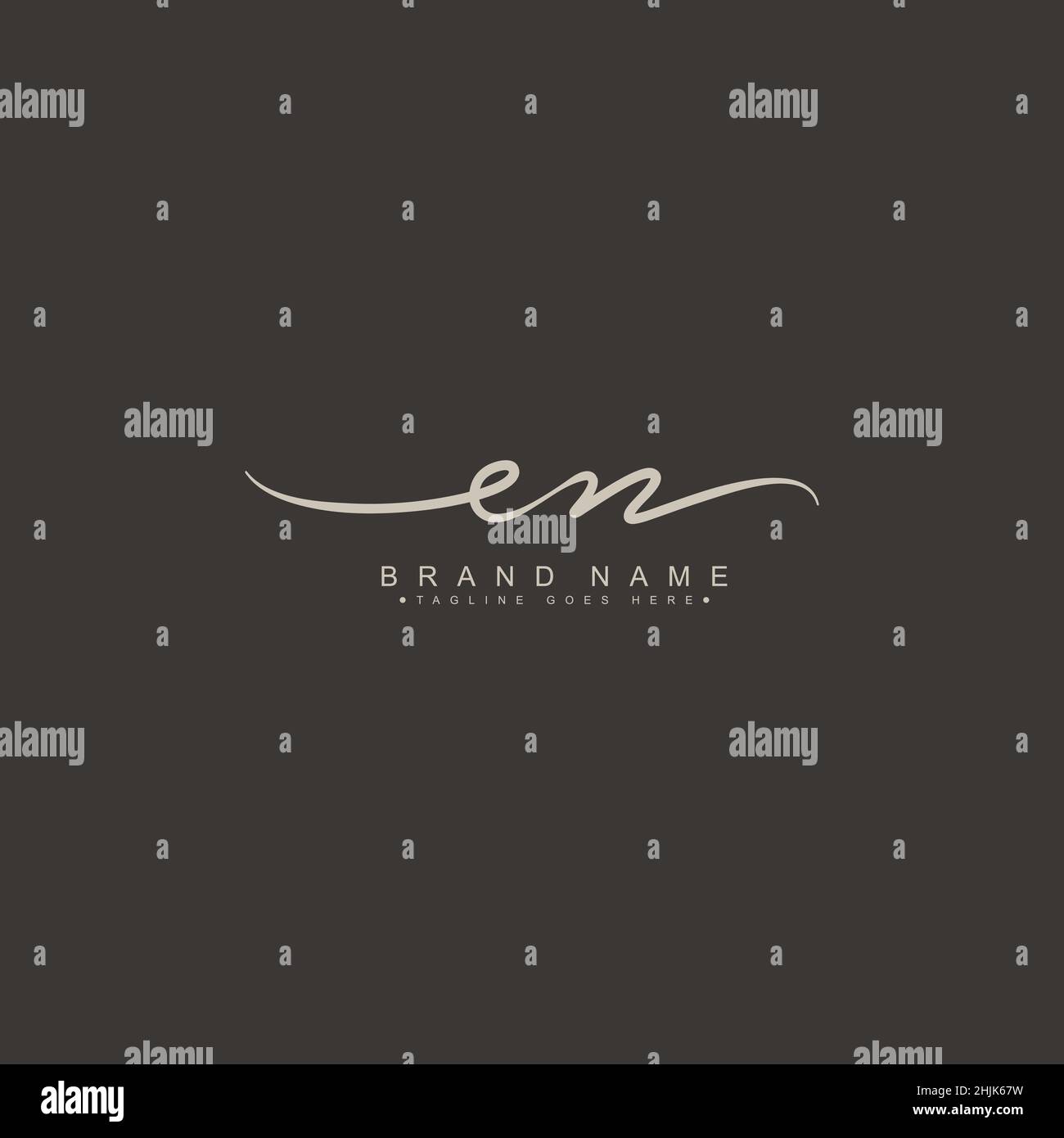 En initials logo hi-res stock photography and images - Alamy