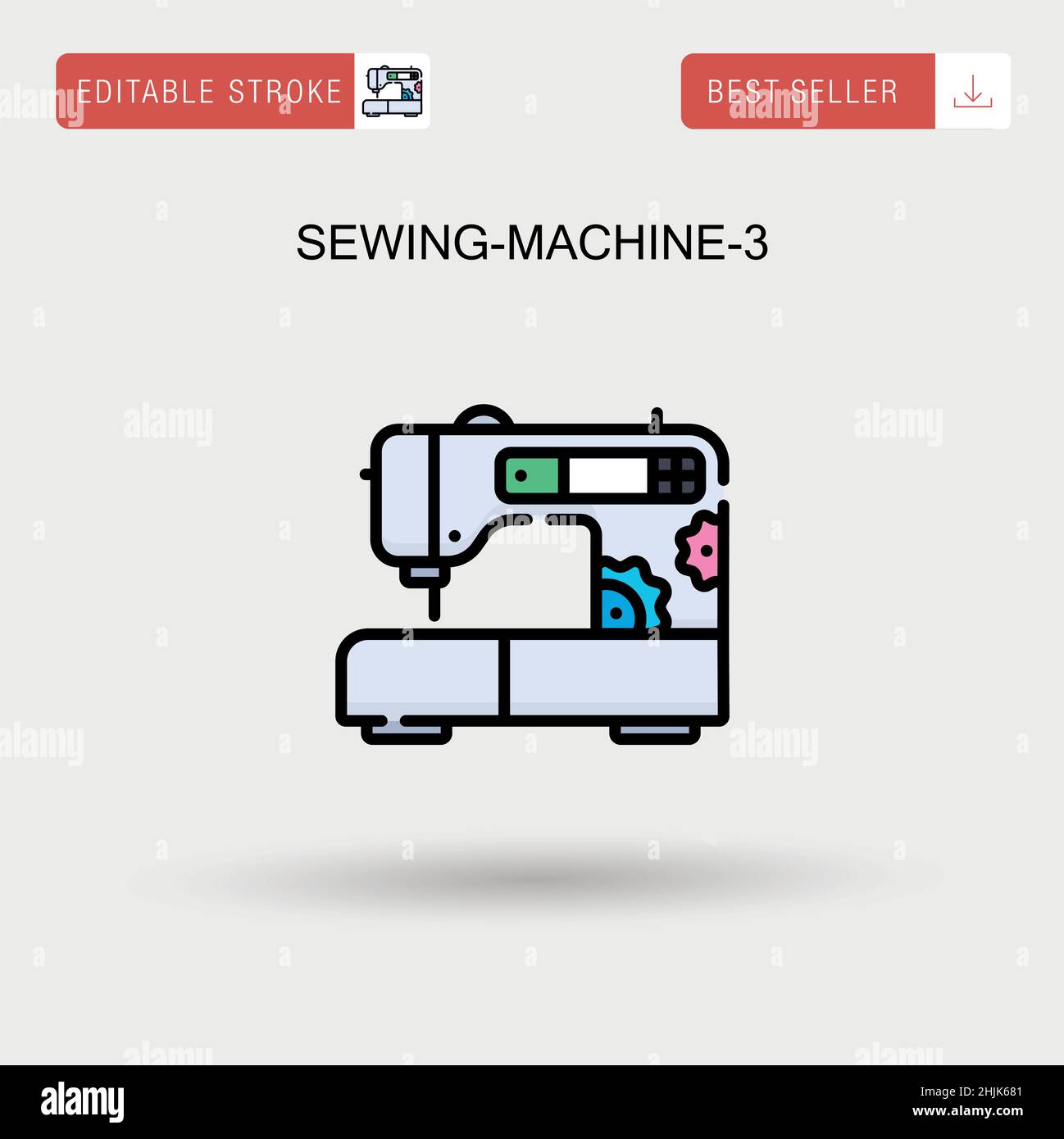 Sewing-machine-3 Simple vector icon Stock Vector Image & Art - Alamy