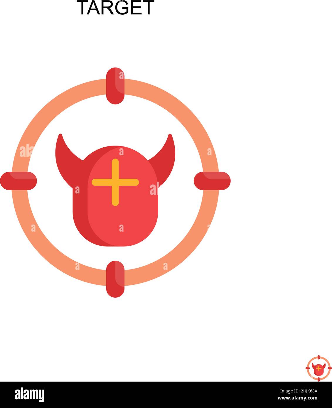 Target Simple vector icon. Illustration symbol design template for web ...