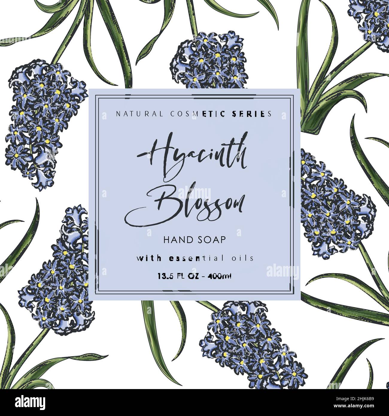 Hyacinth flower Natural logo and packaging design template Stock Vector ...