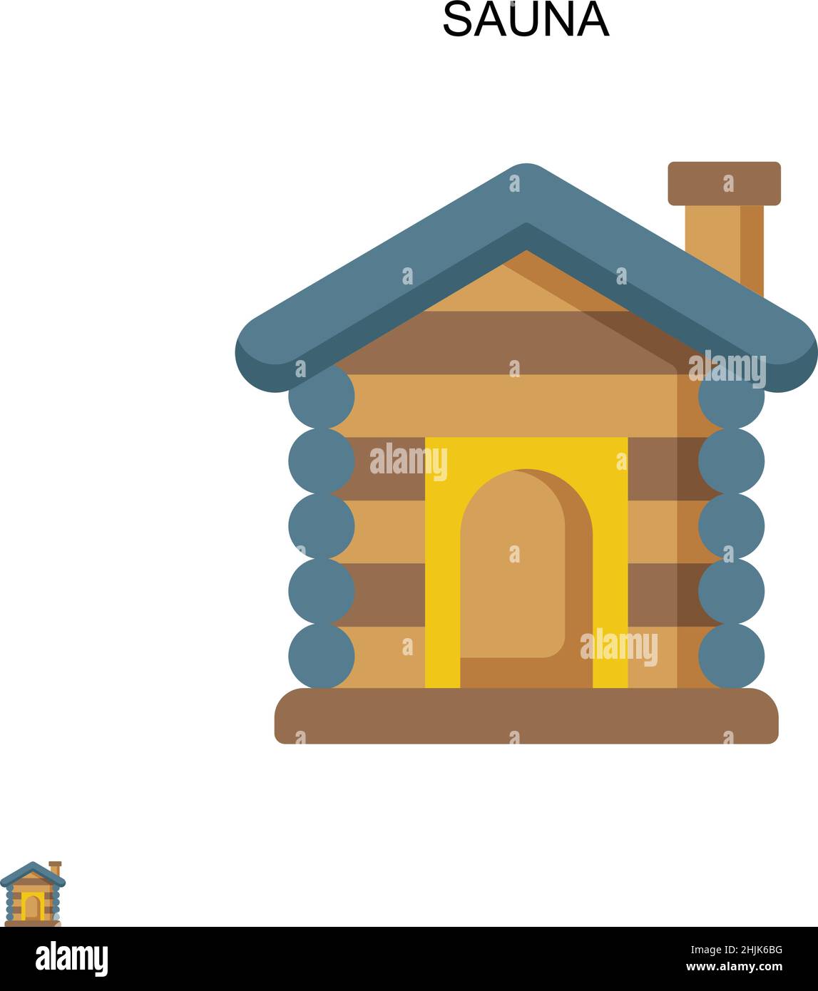 Sauna Simple vector icon. Illustration symbol design template for web ...