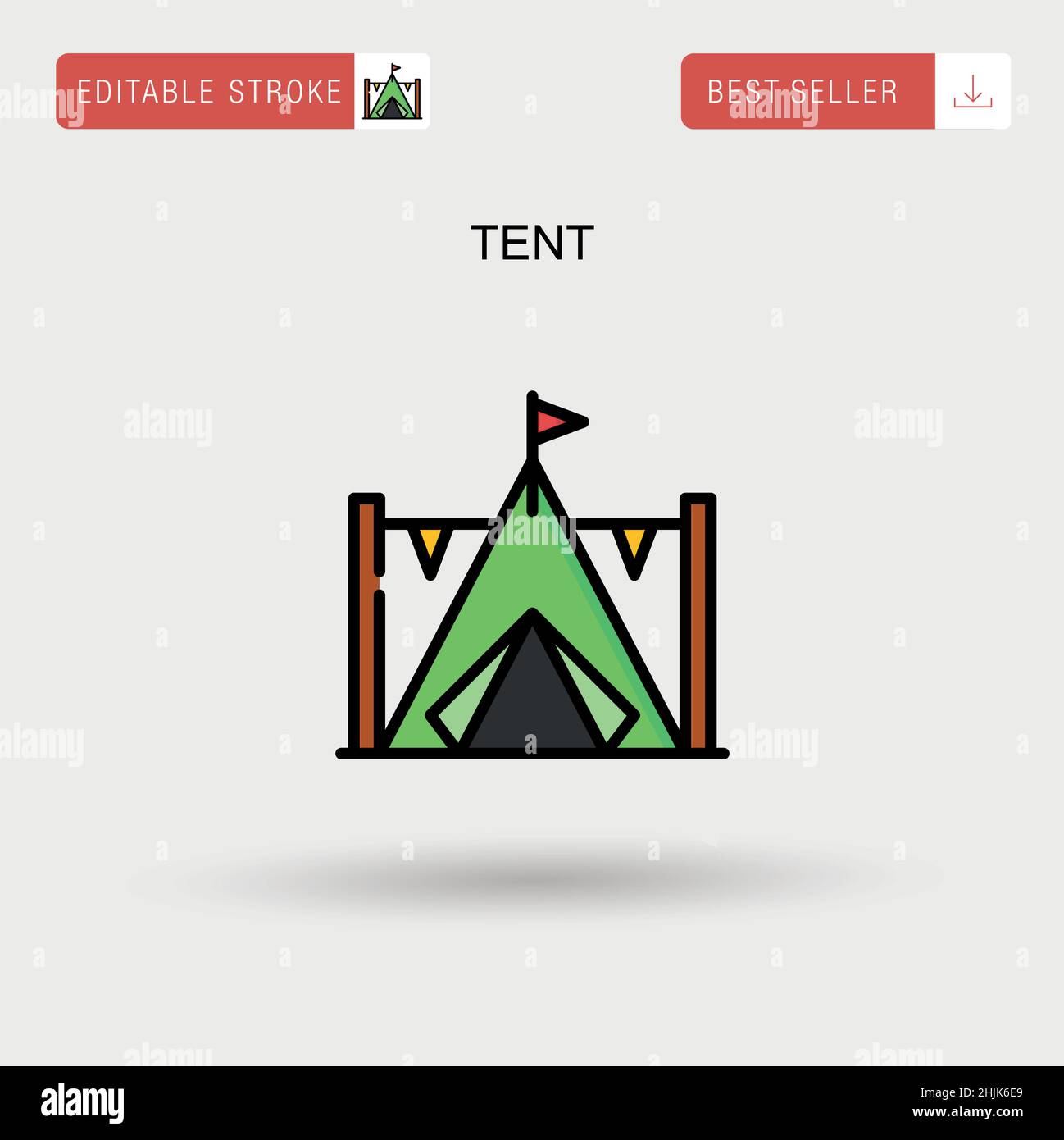 Tent Simple vector icon Stock Vector Image & Art - Alamy