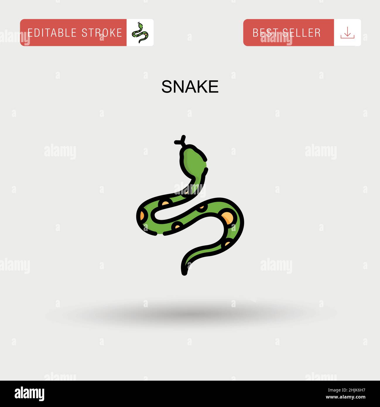Snake Simple vector icon Stock Vector Image & Art - Alamy