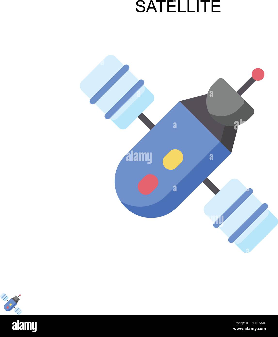 Satellite Simple vector icon. Illustration symbol design template for ...