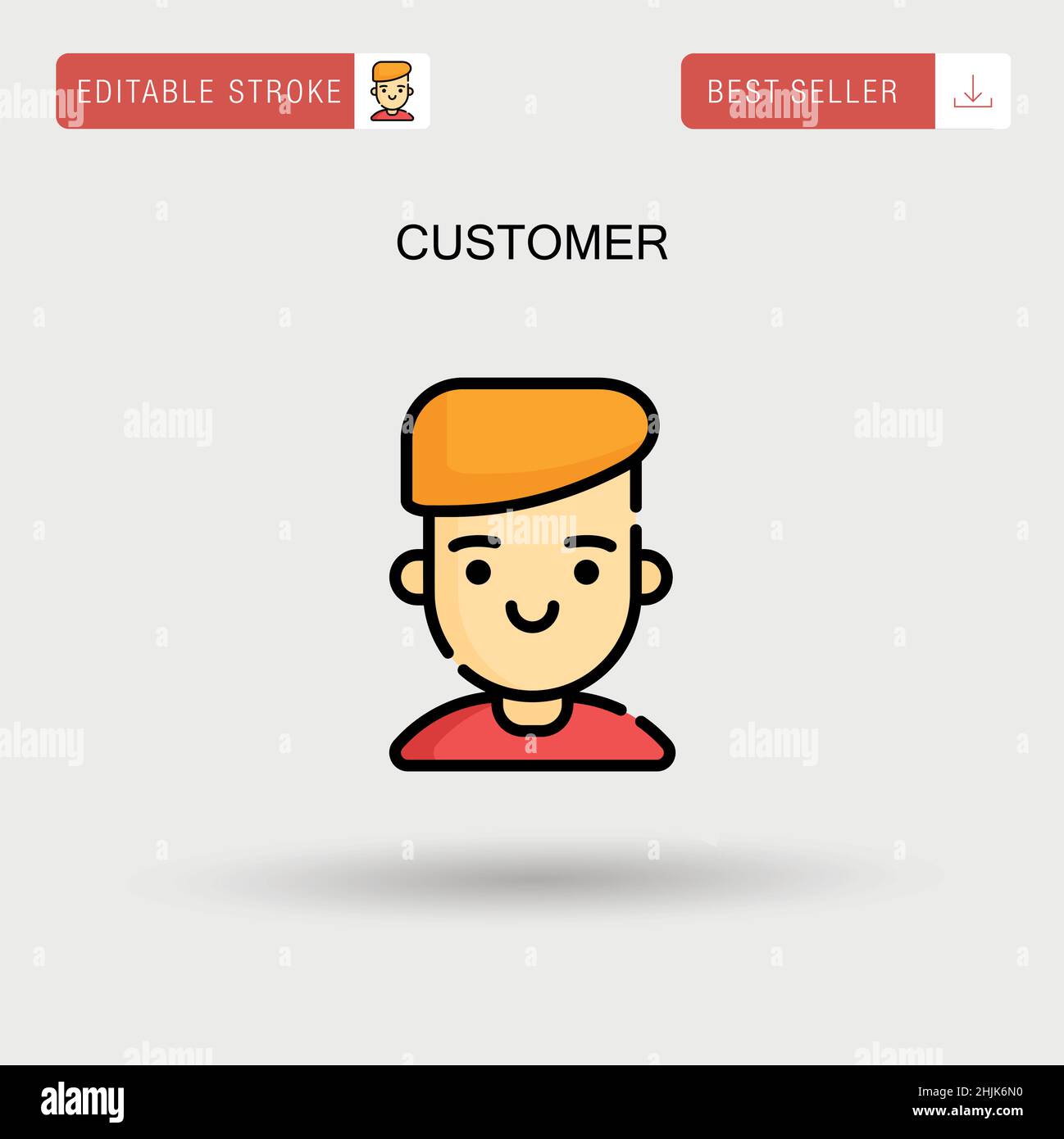 Customer Simple vector icon Stock Vector Image & Art - Alamy