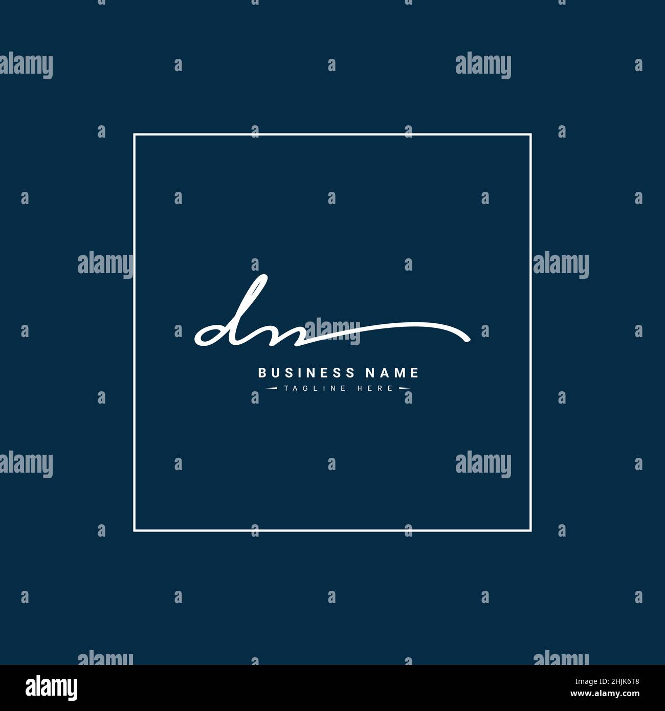 Initial Letter DN Logo - Hand Drawn Signature Logo - Simple Vector Logo in Signature Style for ...