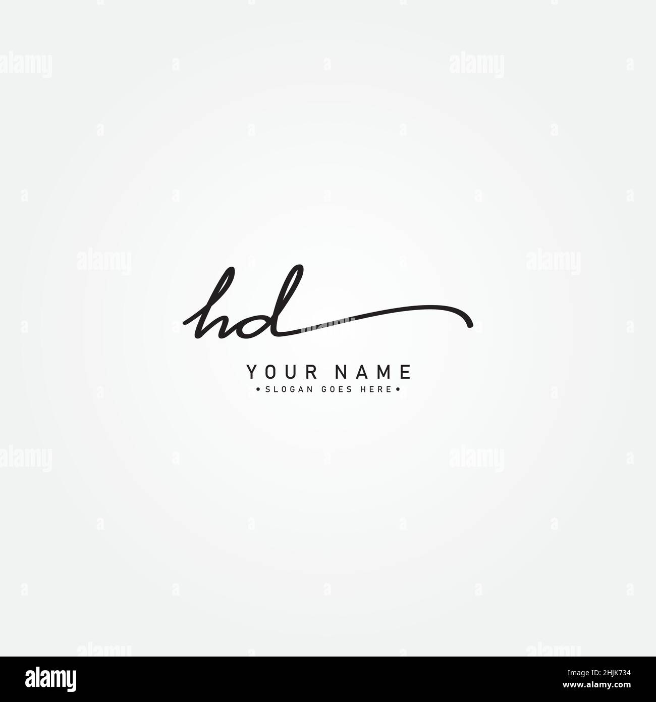 Initial Letter HD Logo - Hand Drawn Signature Style Logo - Simple ...