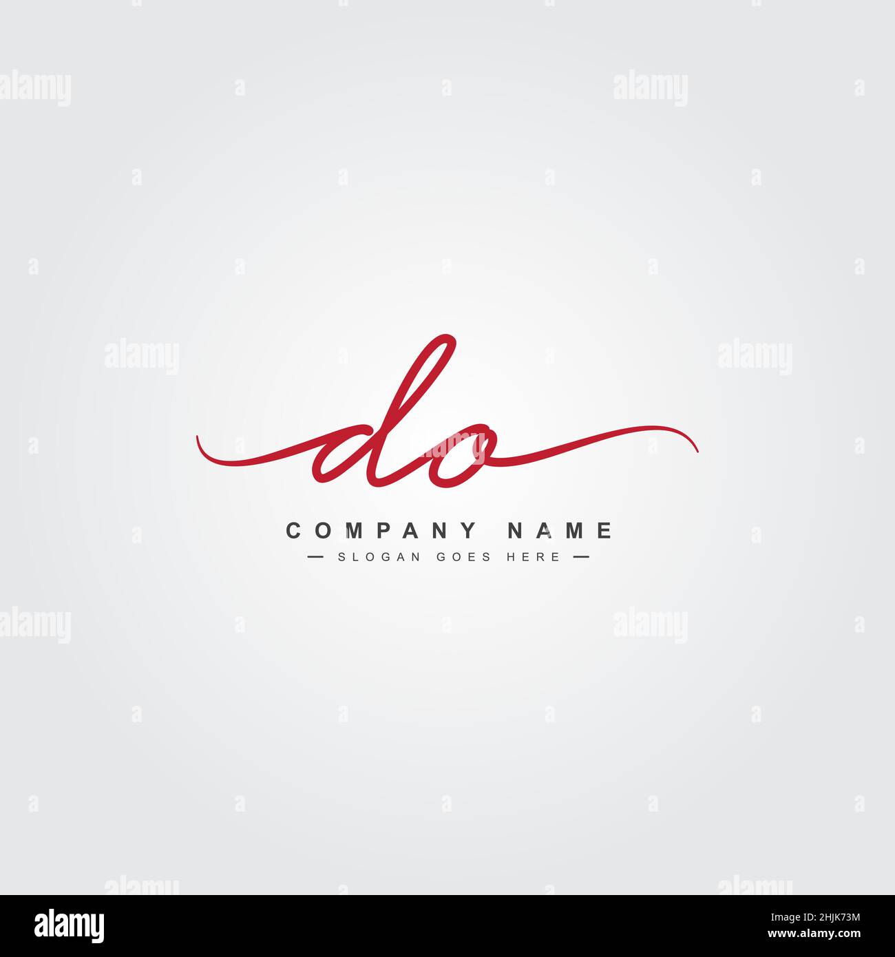 Initial Letter DO Logo - Handwritten Signature Style Logo - Simple ...