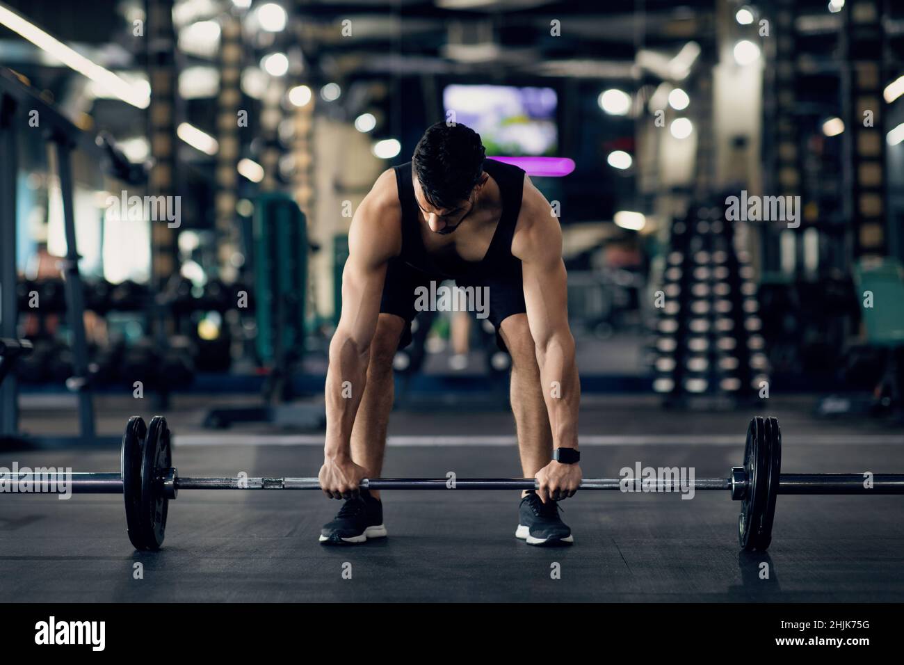 Deadlift man gym hi-res stock photography and images - Alamy