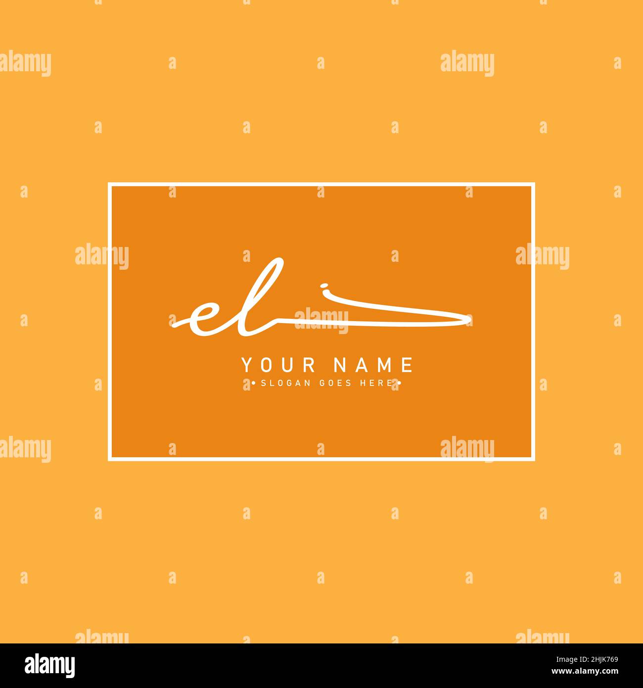 Initial Letter EL Logo - Handwritten Signature Logo - Simple Vector Logo in Signature Style for ...