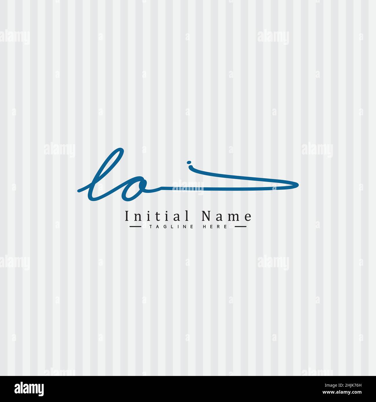 Initial Letter LO Logo - Hand Drawn Signature Logo - Simple Vector Logo ...