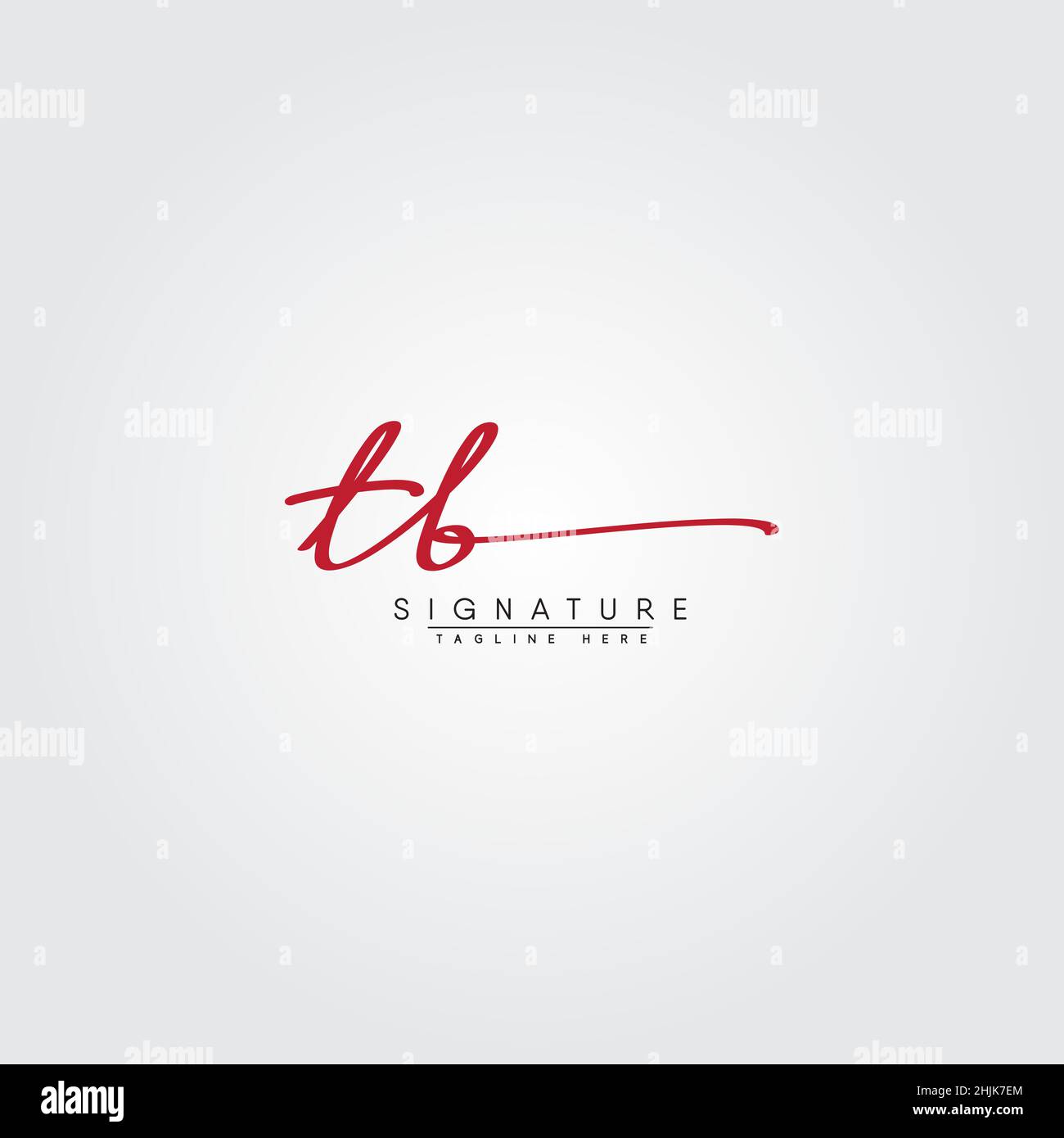 Initial Letter TB Logo - Handwritten Signature Logo - Simple Vector ...