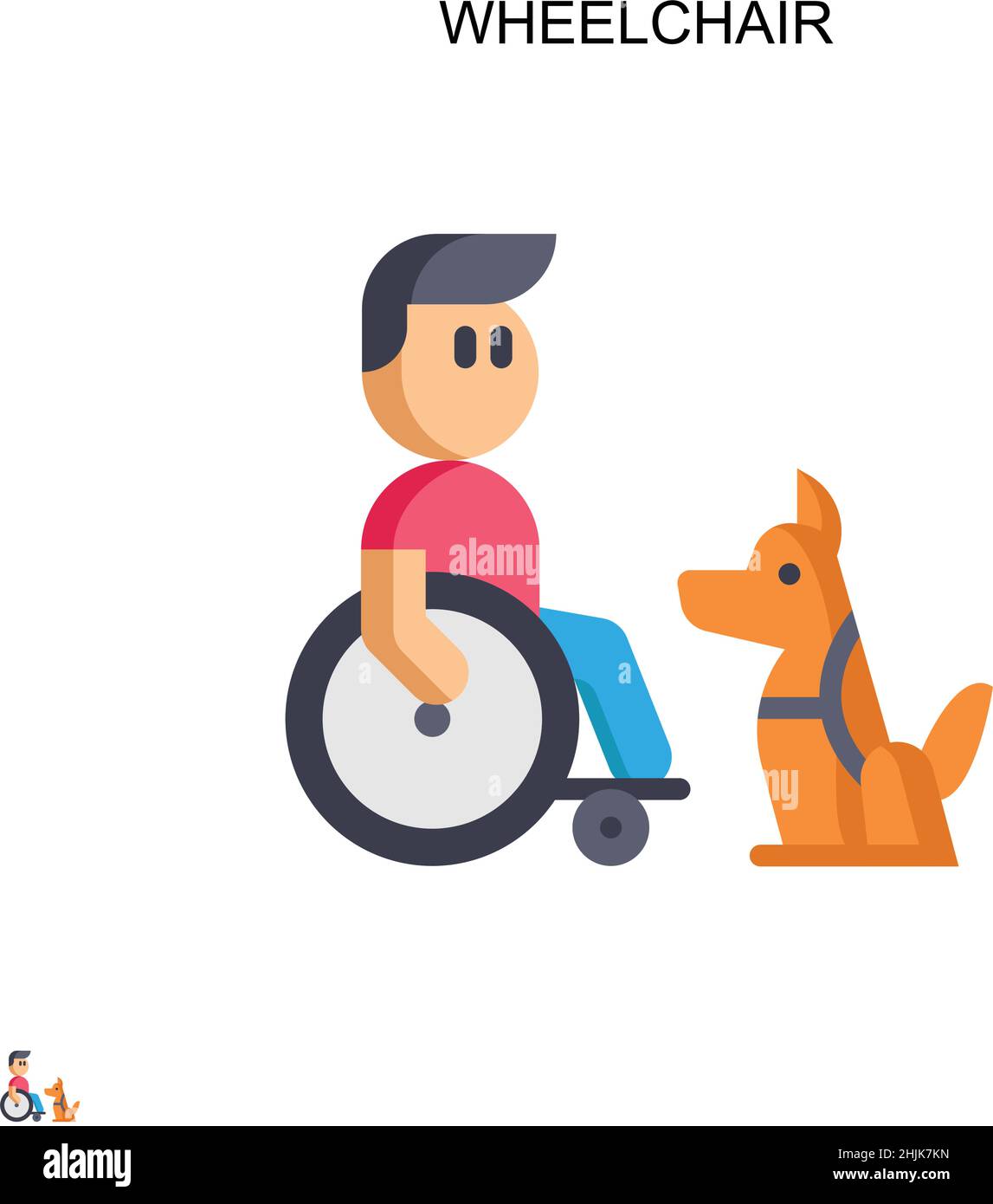 Wheelchair Simple vector icon. Illustration symbol design template for ...