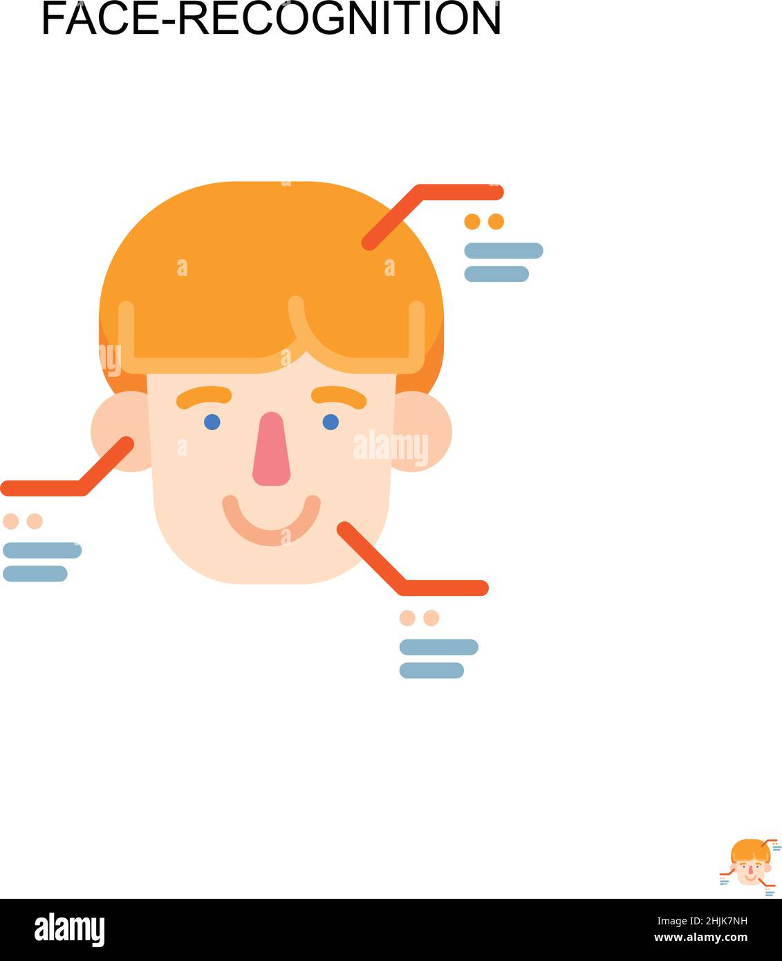 Face-recognition Simple vector icon. Illustration symbol design ...