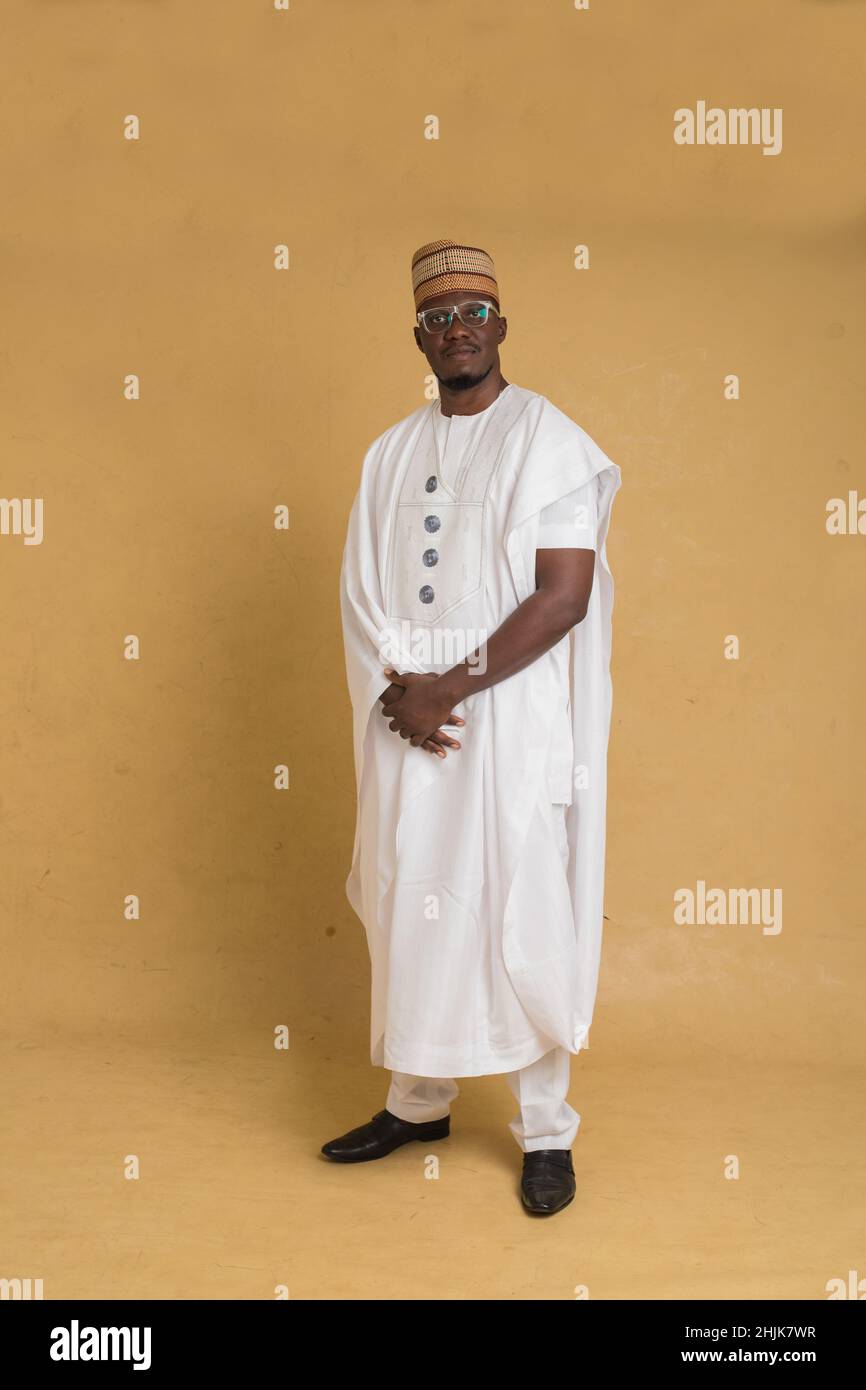 A Traditionally Dressed Northern Business Man Posing Side View Stock ...