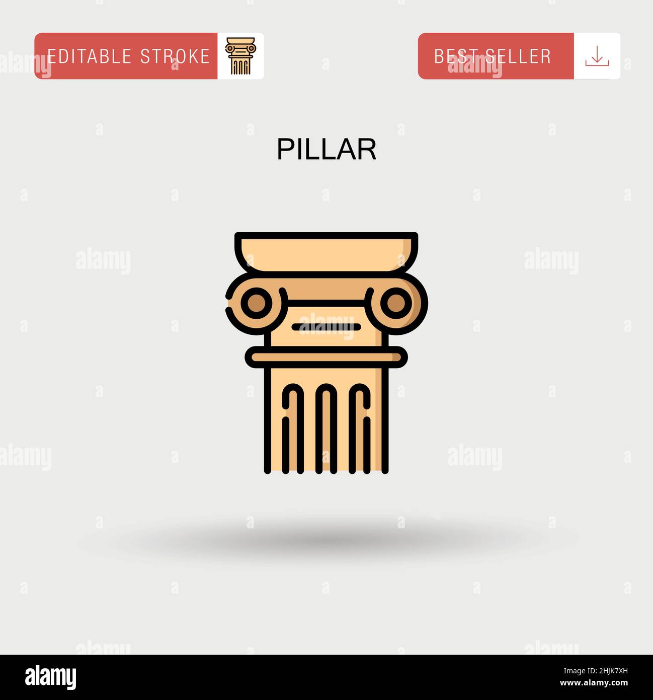 Pillar Simple vector icon Stock Vector Image & Art - Alamy