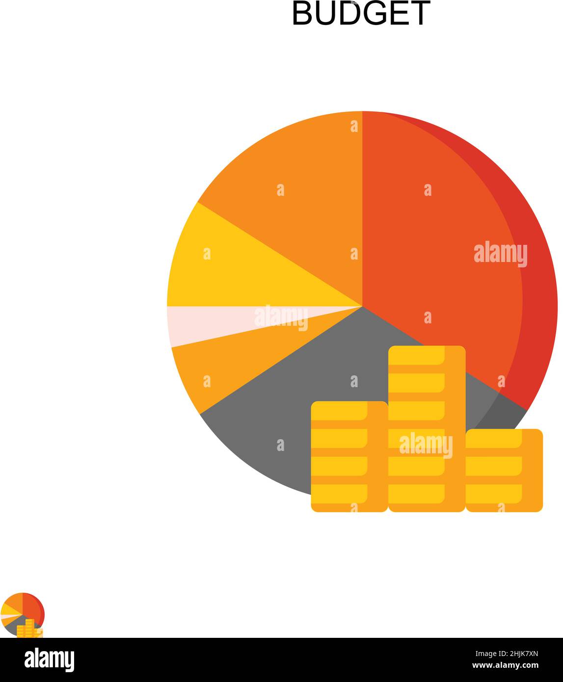 Budget Simple vector icon. Illustration symbol design template for web ...