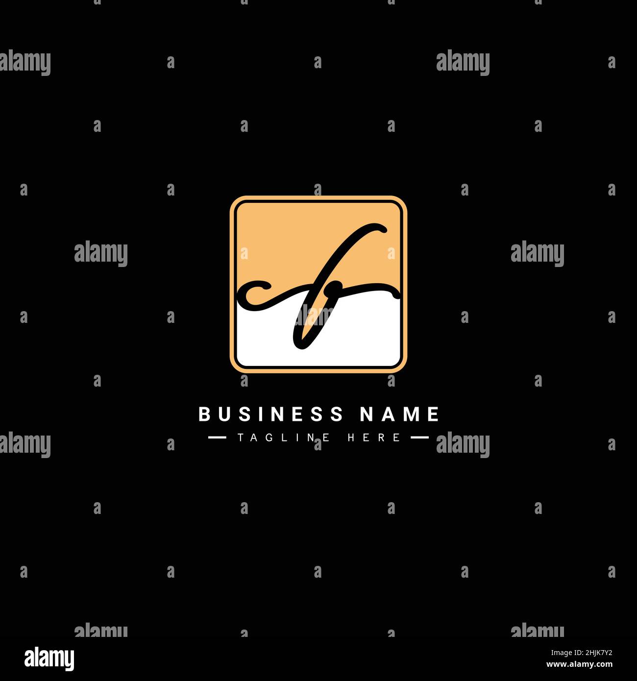 Initial Letter CF Logo - Hand Drawn Signature Style Logo - Simple ...