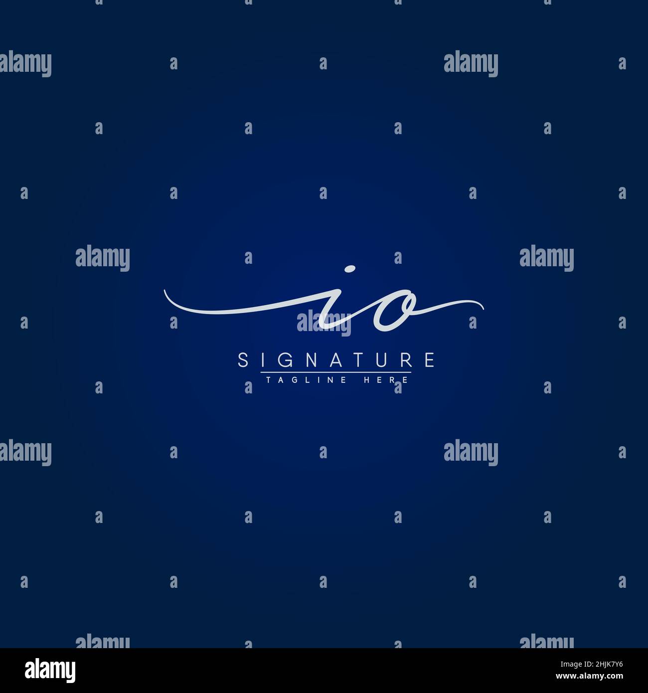 Initial Letter IO Logo - Hand Drawn Signature Logo - Simple Vector Logo ...