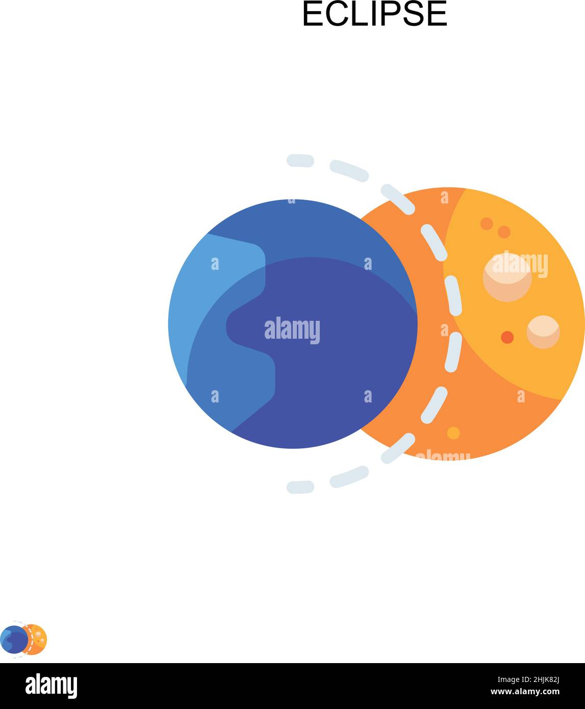 Eclipse Simple vector icon. Illustration symbol design template for web ...