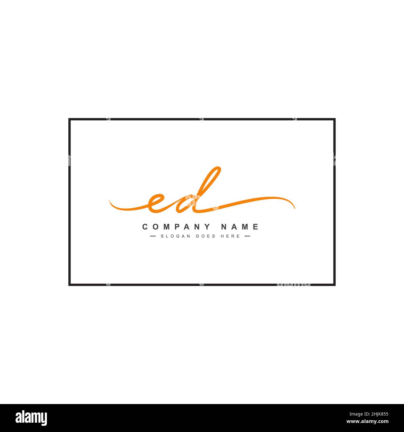 Initial Letter ED Logo - Handwritten Signature Logo - Simple Vector ...