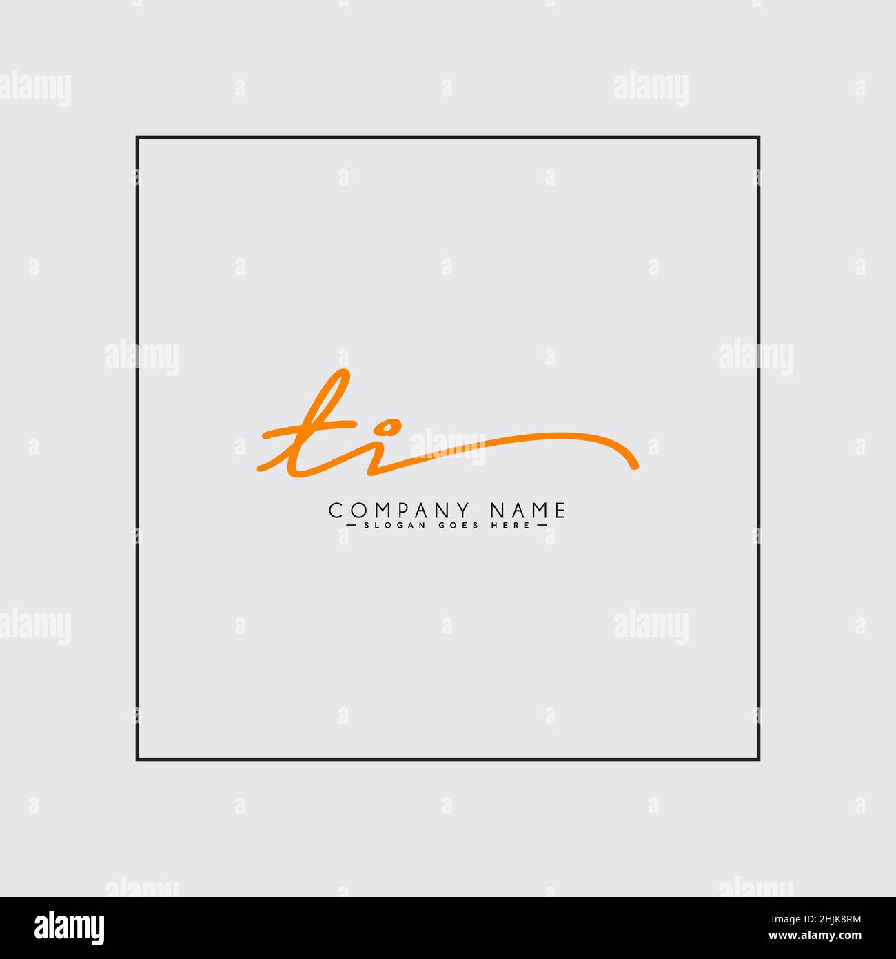 Initial Letter TI Logo - Hand Drawn Signature Style Logo - Simple ...