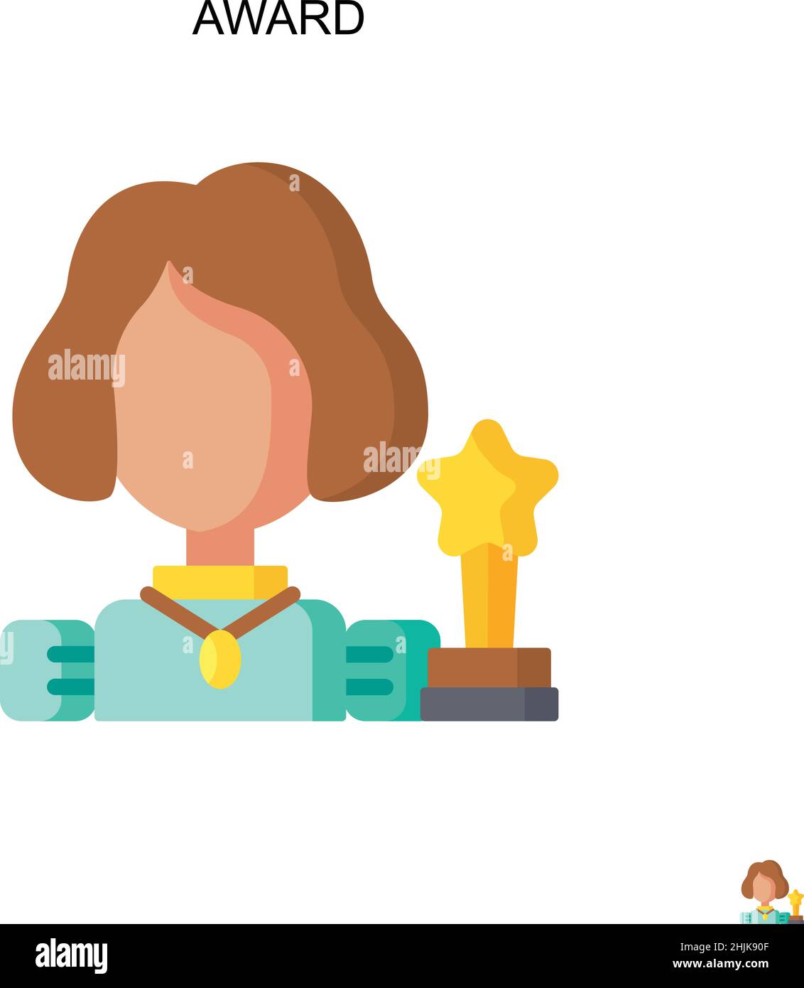 Award Simple vector icon. Illustration symbol design template for web ...