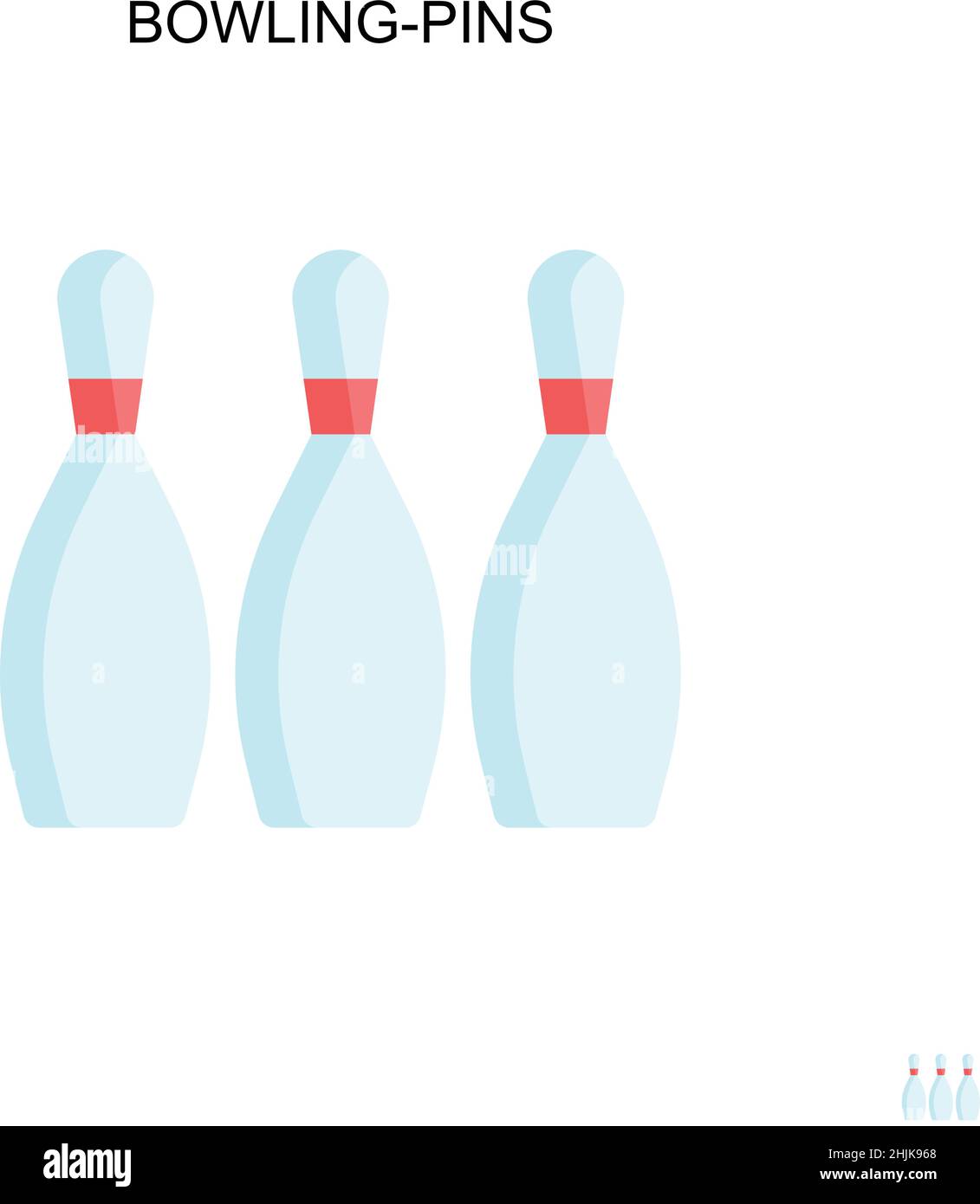 Bowling-pins Simple vector icon. Illustration symbol design template ...