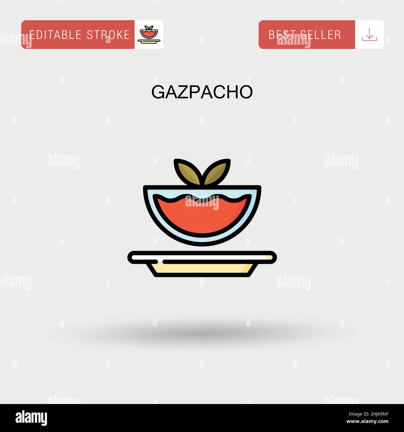 Food traditional cold soup Stock Vector Images - Alamy