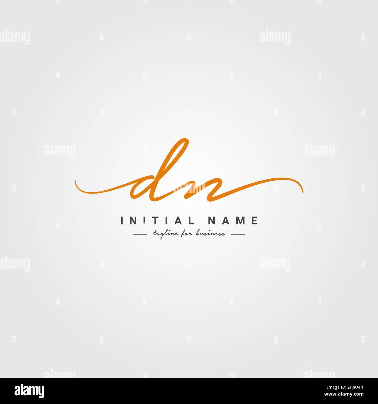 Initial Letter DN Logo - Hand Drawn Signature Logo - Simple Vector Logo in Signature Style for ...