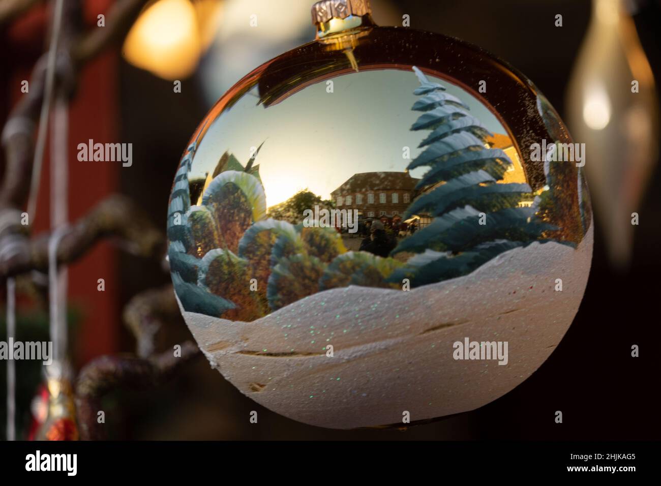Christmas ornament ball reflection hi-res stock photography and images ...