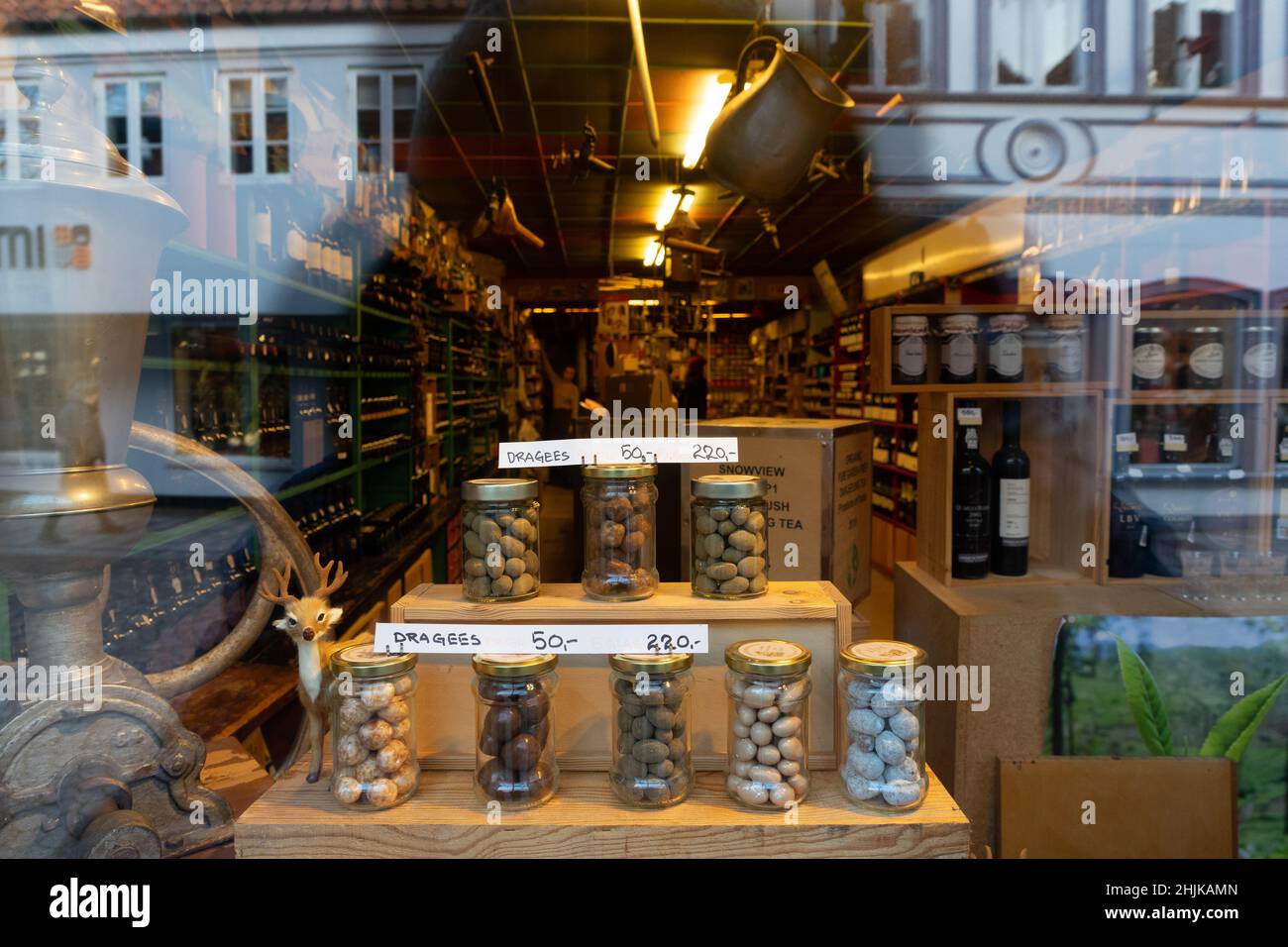 Travel Denmark: Candies and Sweets in a vintage shop in Ribe Stock ...