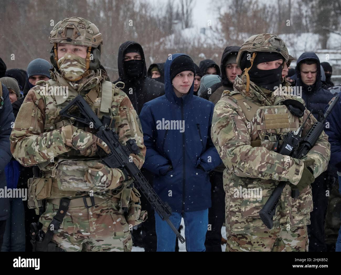 Ukrainian national guard azov battalion hi-res stock photography and ...