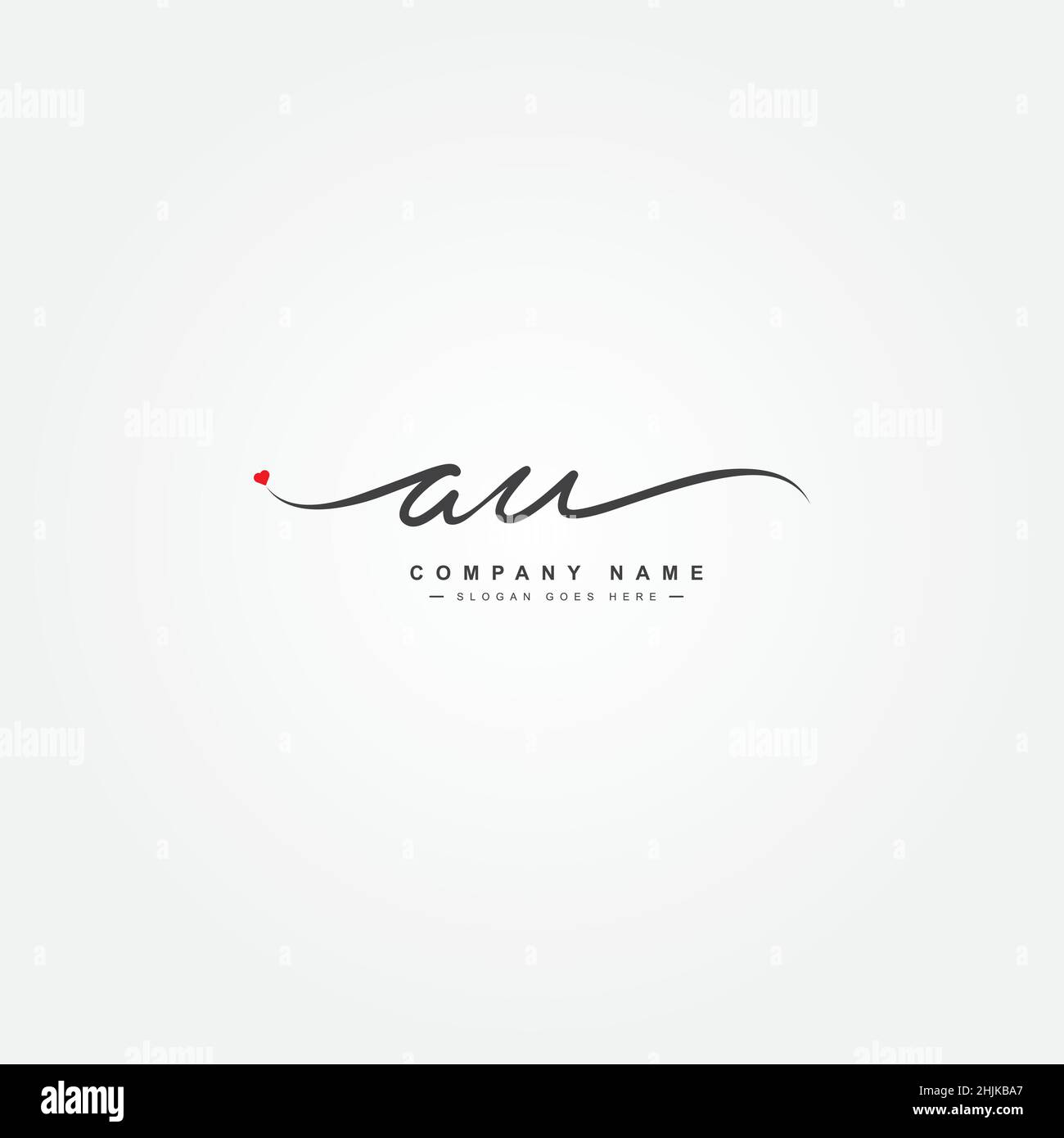 Initial Letter AU Logo - Handwritten Signature Style Logo - Simple ...