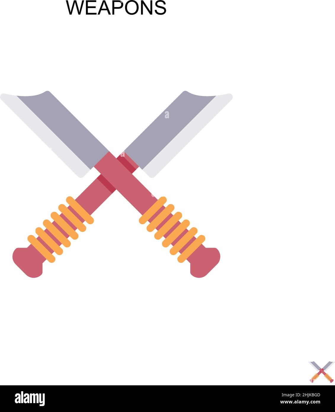 Weapons Simple vector icon. Illustration symbol design template for web ...