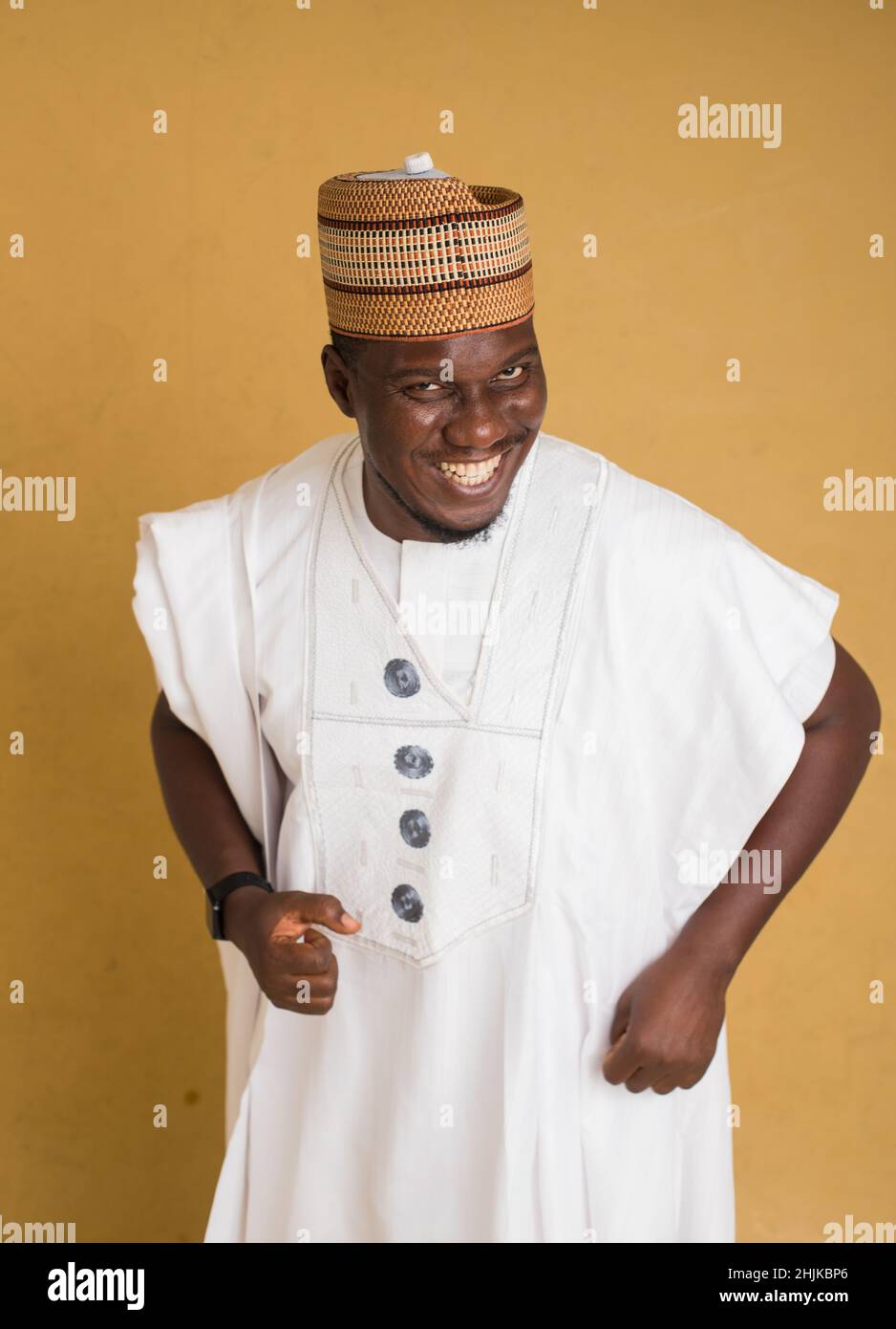 A Traditionally Dressed Northern Business Man Happily Laugh Stock Photo ...