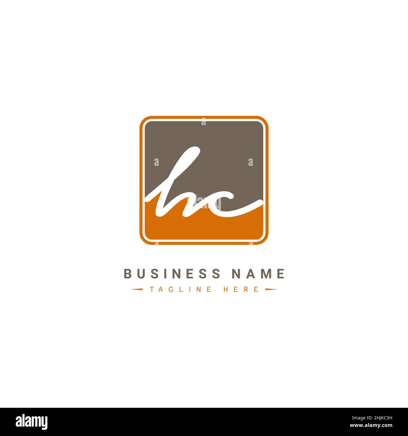 Initial Letter HC Logo - Hand Drawn Signature Style Logo - Simple ...