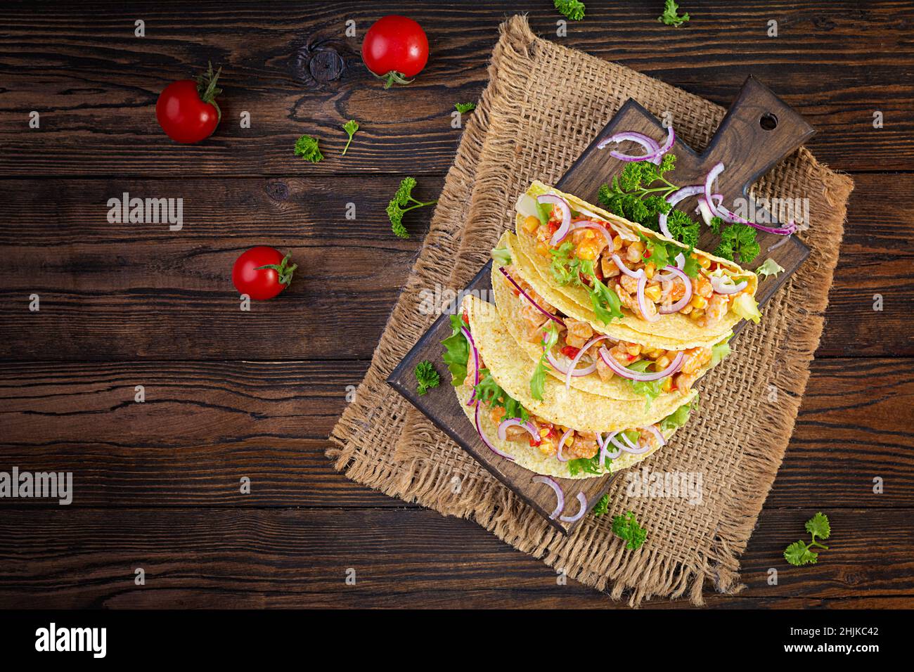 Taco top view hi-res stock photography and images - Alamy