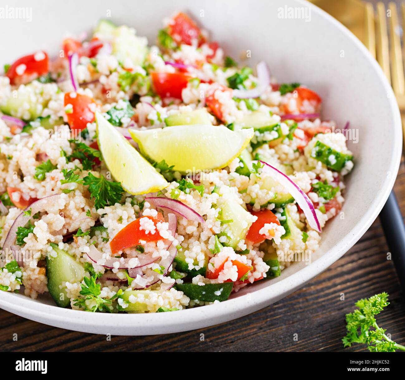 Tabbouleh salad. Traditional middle eastern or arab dish. Levantine ...