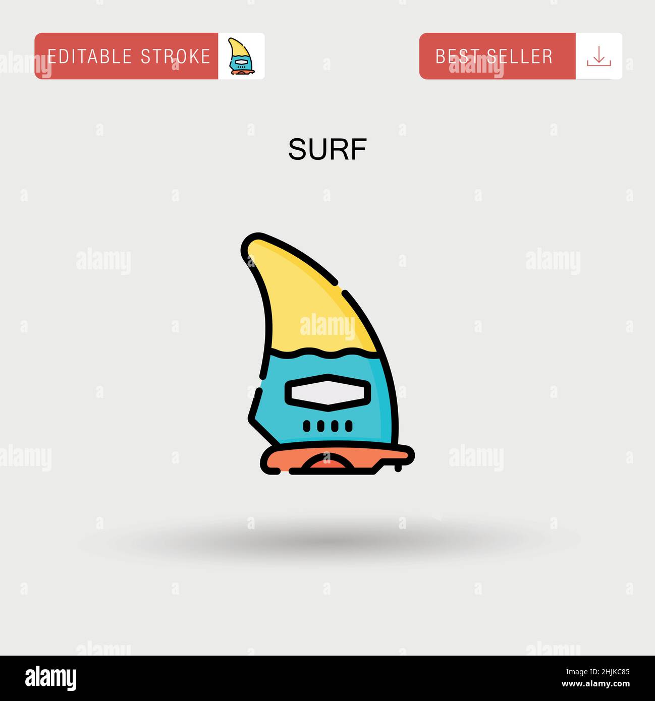 Surf Simple vector icon Stock Vector Image & Art - Alamy