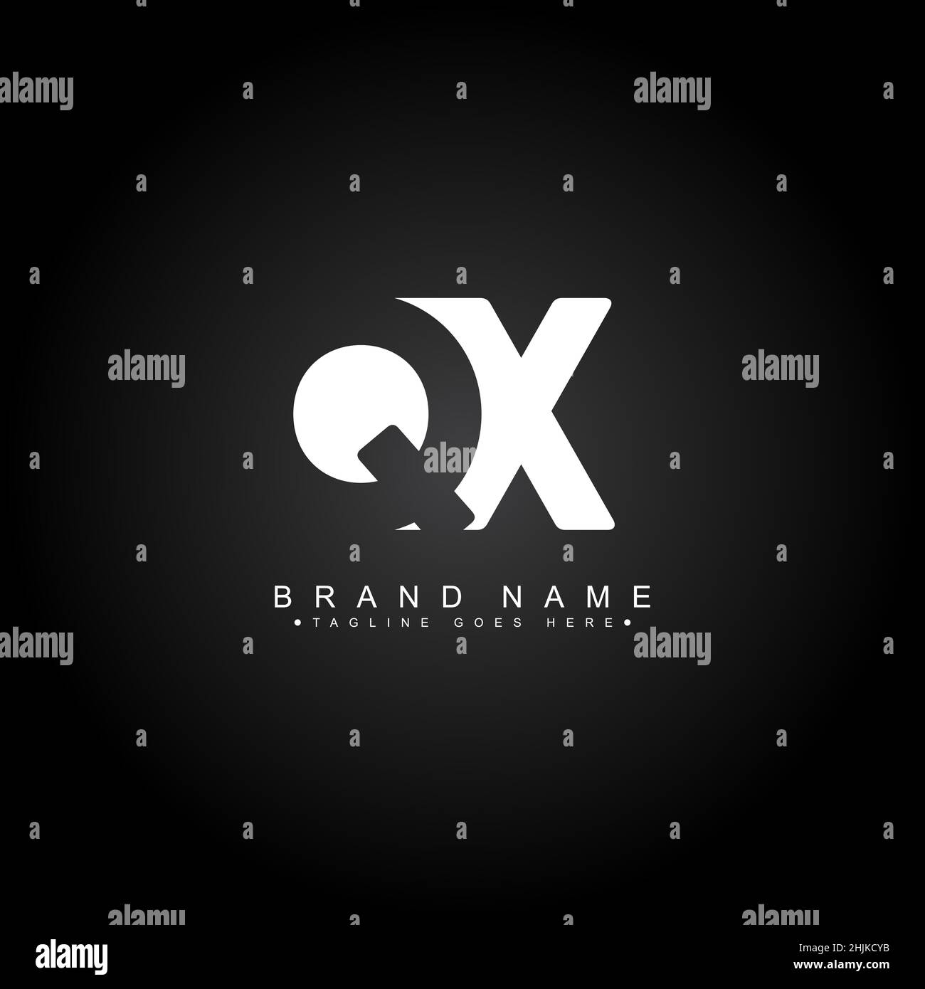 Initial Letter QX Logo - Simple Business Logo for Alphabet Q and X ...
