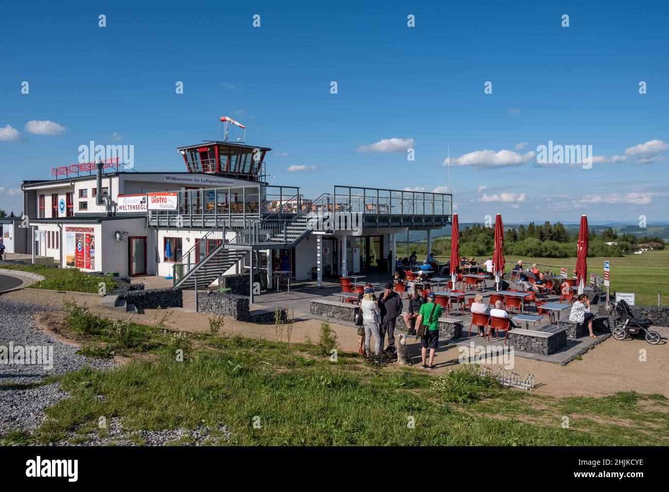 The famous Wasserkuppe airfield and the Mountain of Aviators in the ...
