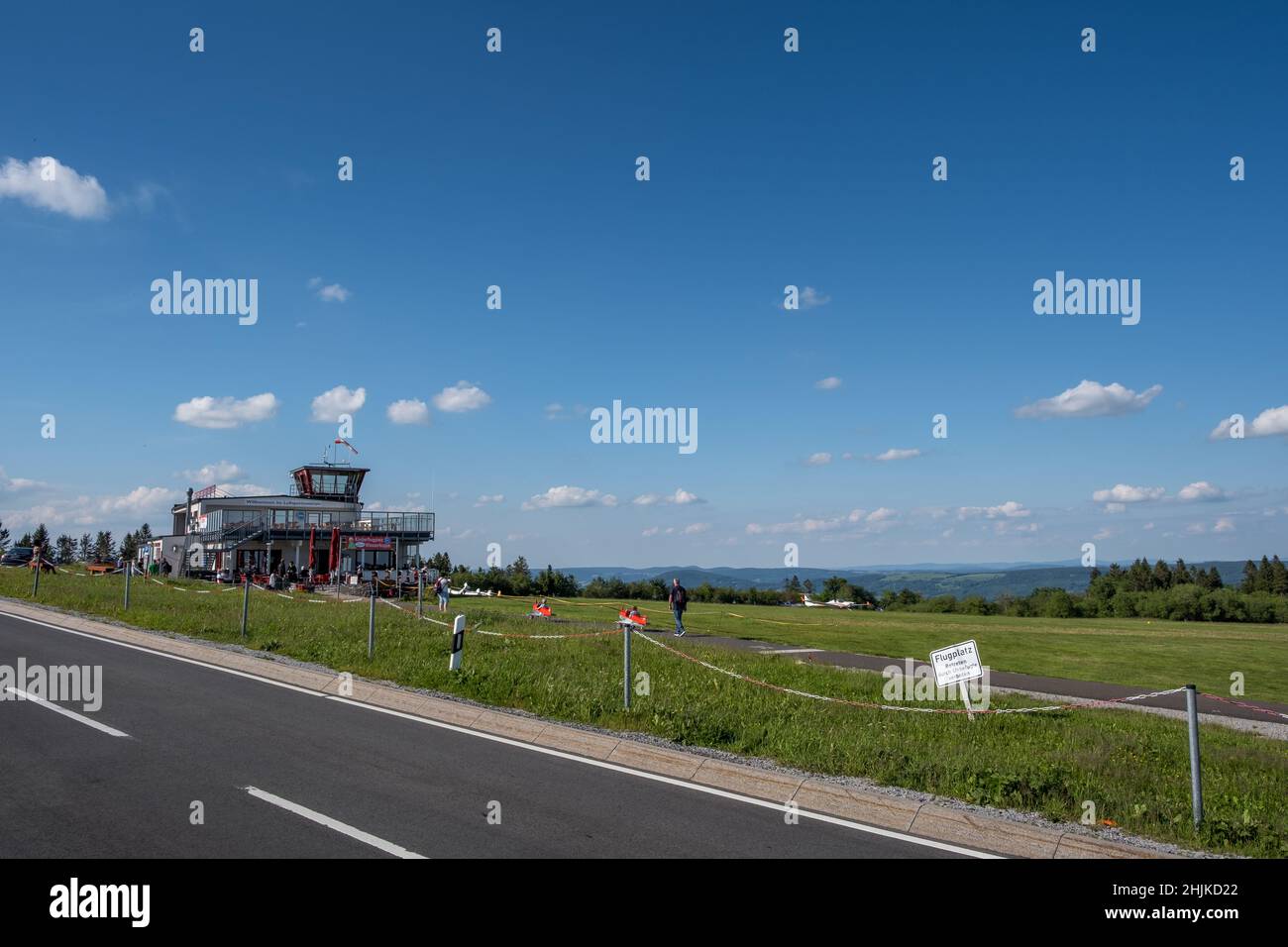 The famous Wasserkuppe airfield and the Mountain of Aviators in the ...
