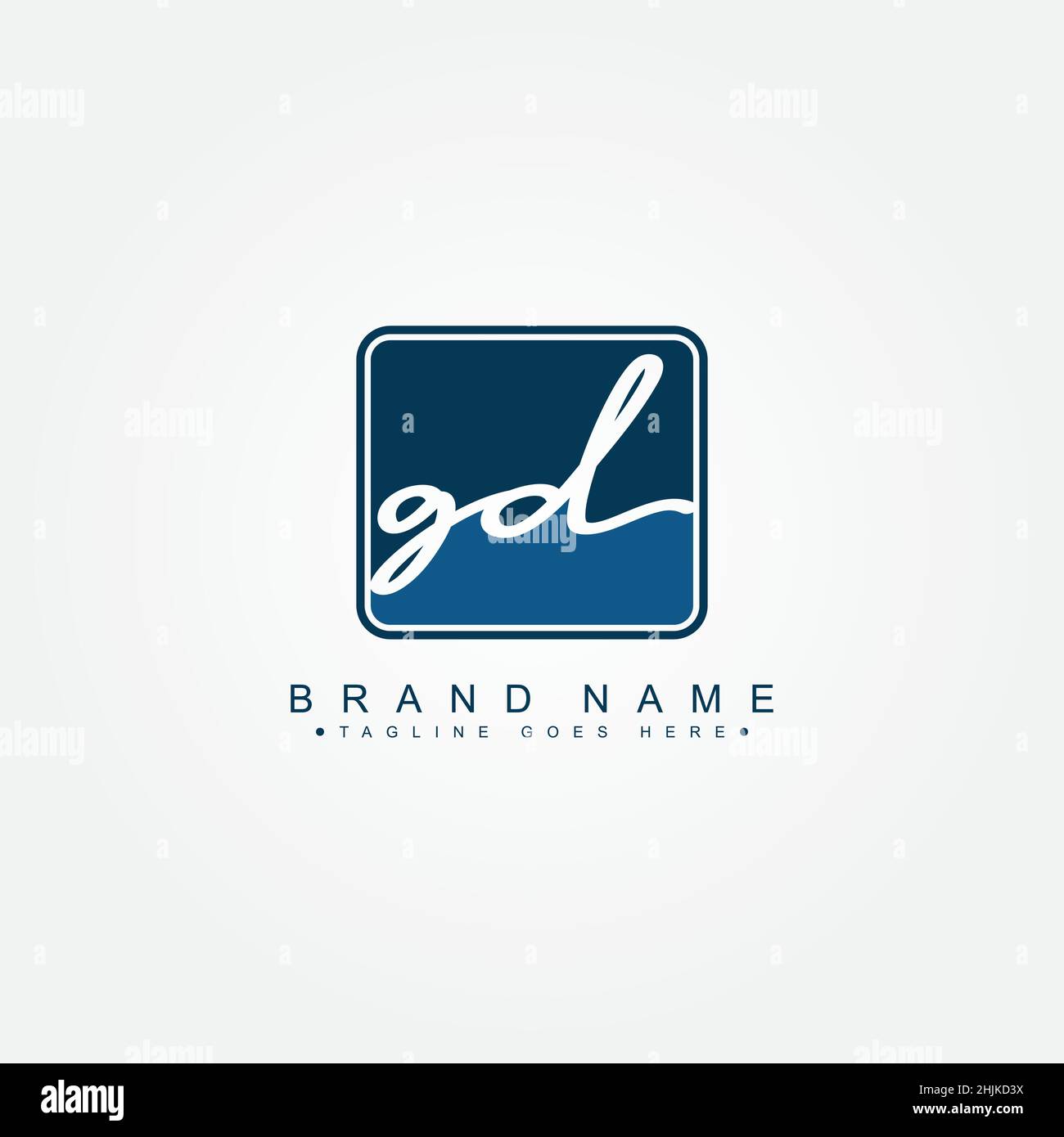 Initial Letter GD Logo - Handwritten Signature Logo - Simple Vector ...