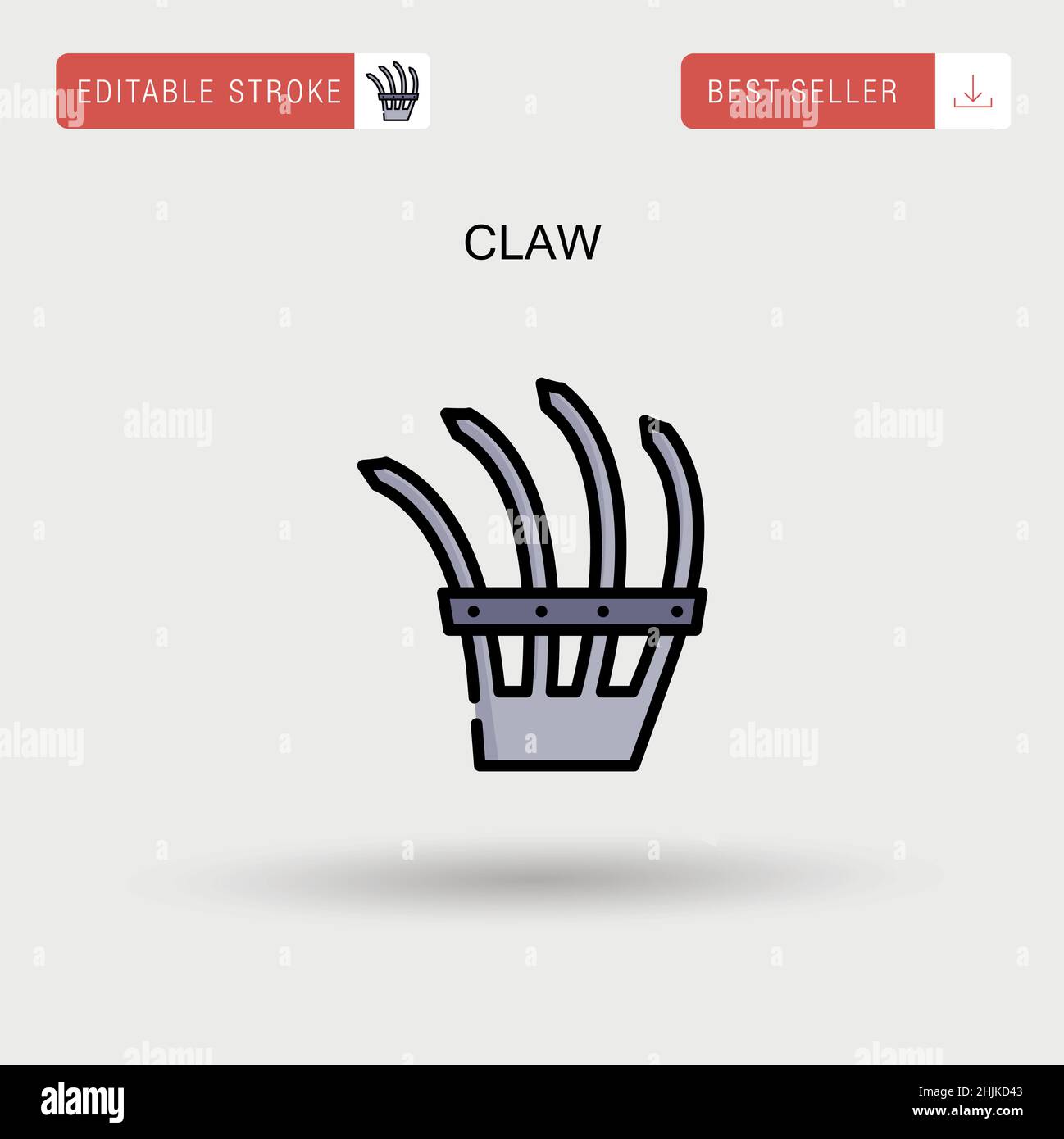 Claw Simple vector icon Stock Vector Image & Art - Alamy